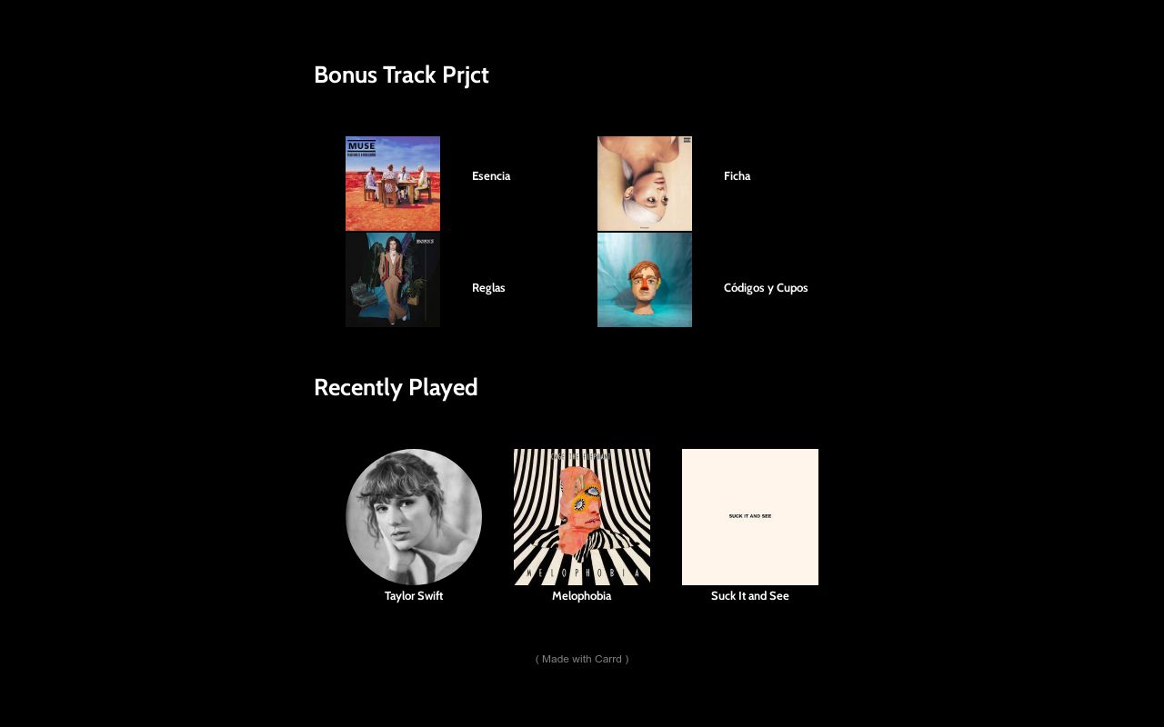 Bonus Track Prjct